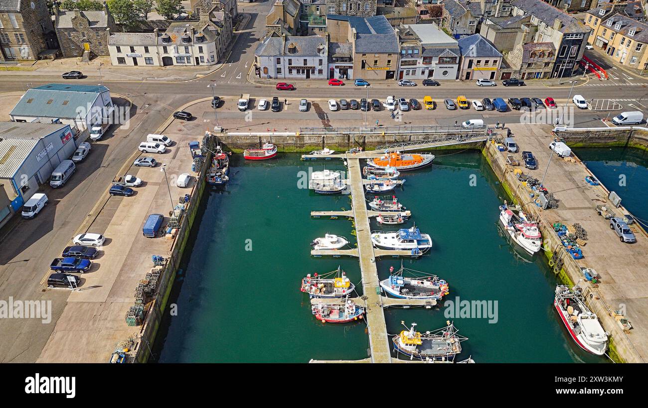 Fraserburgh Harbour Aberdeenshire Scotland piers or quays with many ...