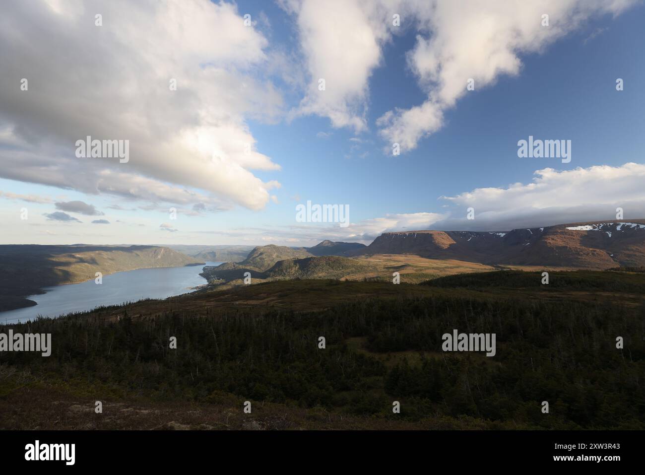 Bonne Bay and Lookout Hills at Gros Morne National Park, Newfoundland ...