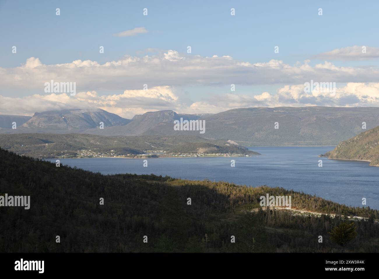 Bonne Bay and Lookout Hills at Gros Morne National Park, Newfoundland ...