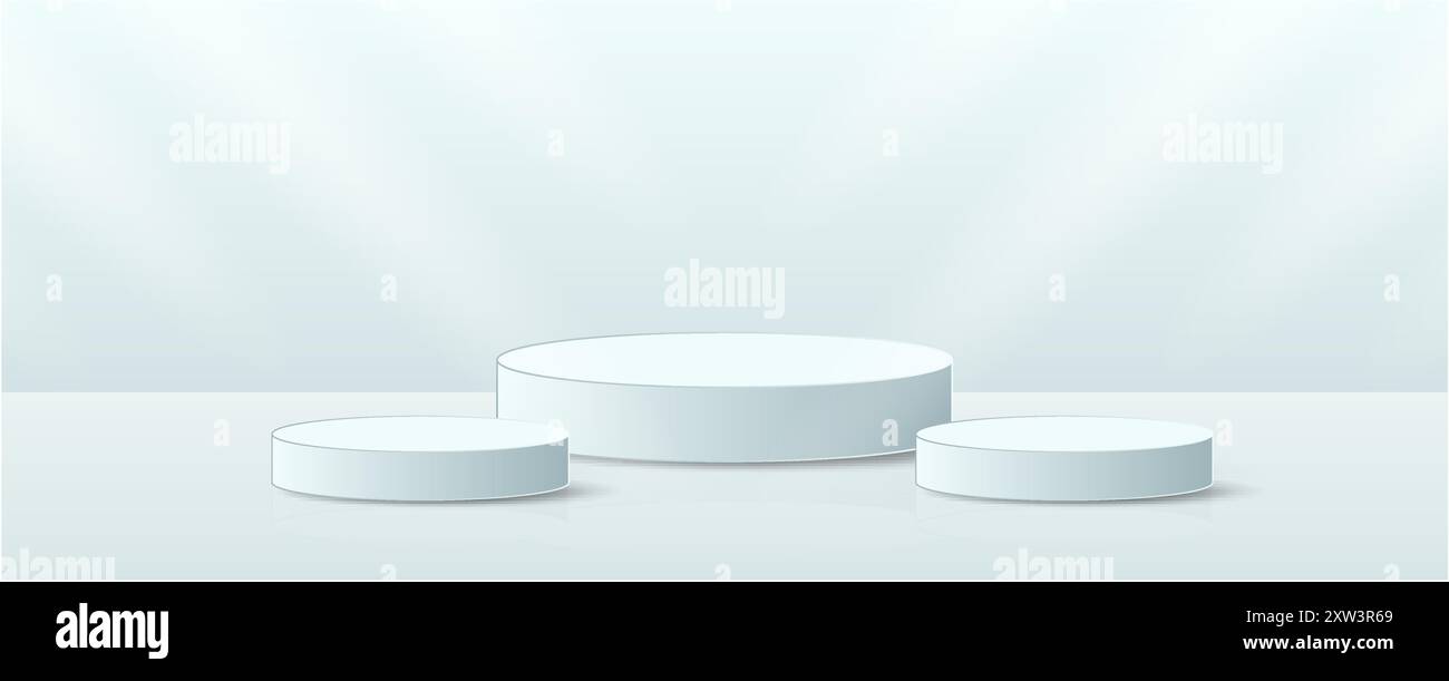 Modern Product Showcase with White Pedestals Stock Vector Image & Art ...