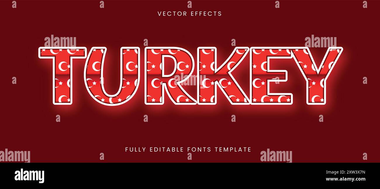 Turkey Text Effect Editable Template Stock Vector Image & Art - Alamy