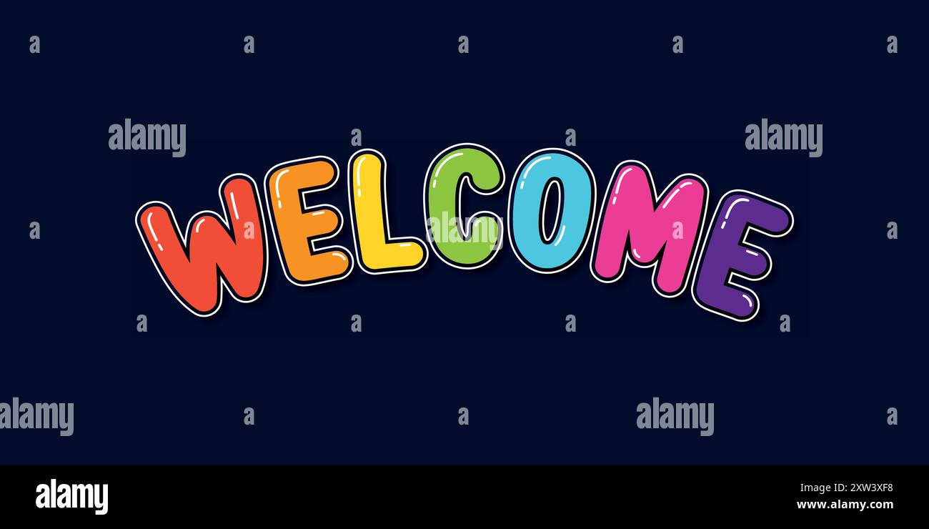 Colorful Welcome Banner Stock Vector Image & Art - Alamy