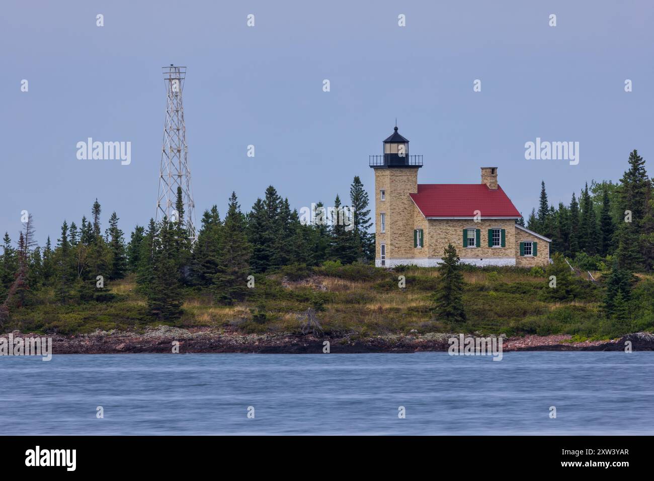 Copper Harbor Lighthouse Along Lake Superior Stock Photo - Alamy