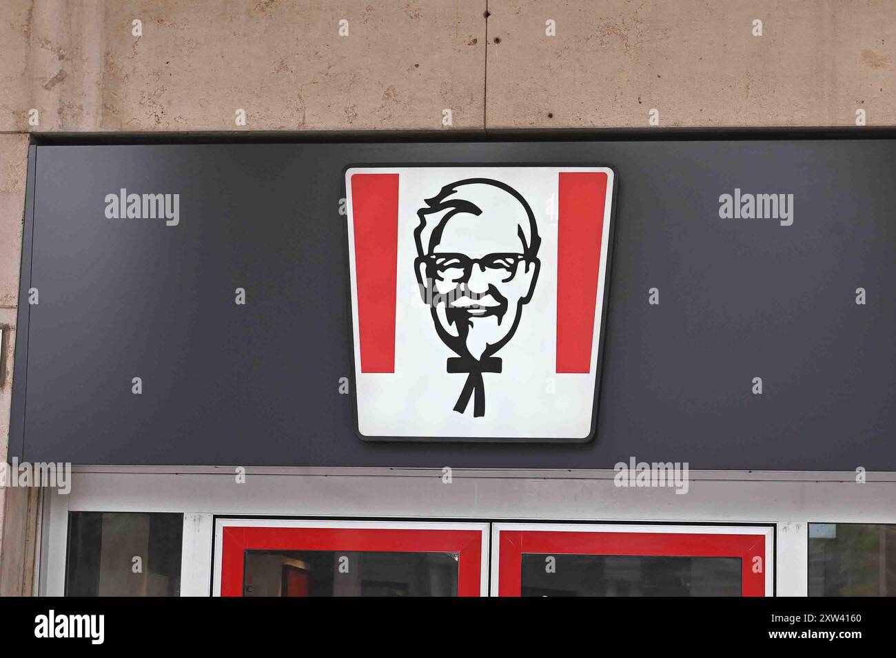 Livorno, Italy, 17 August 2024. KFC food and drink establishment ...