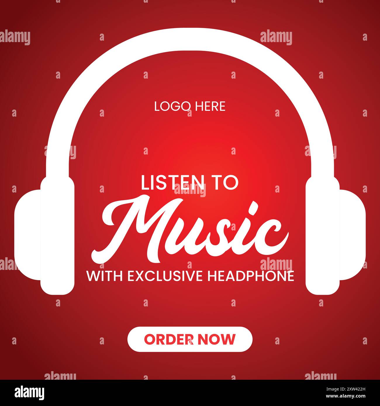 Headphone banner template hi-res stock photography and images - Alamy