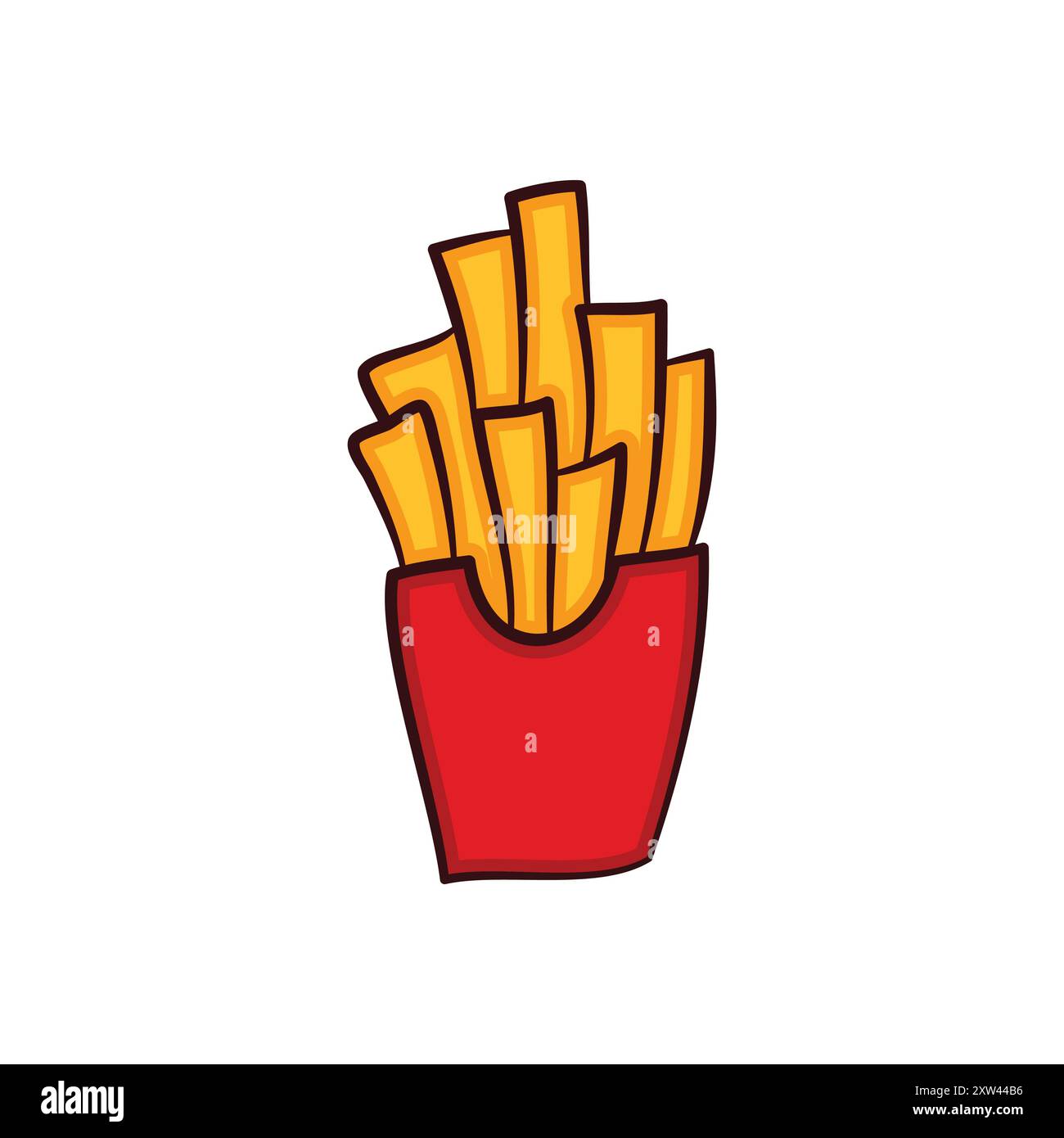 French fries sketch hand Cut Out Stock Images & Pictures - Alamy