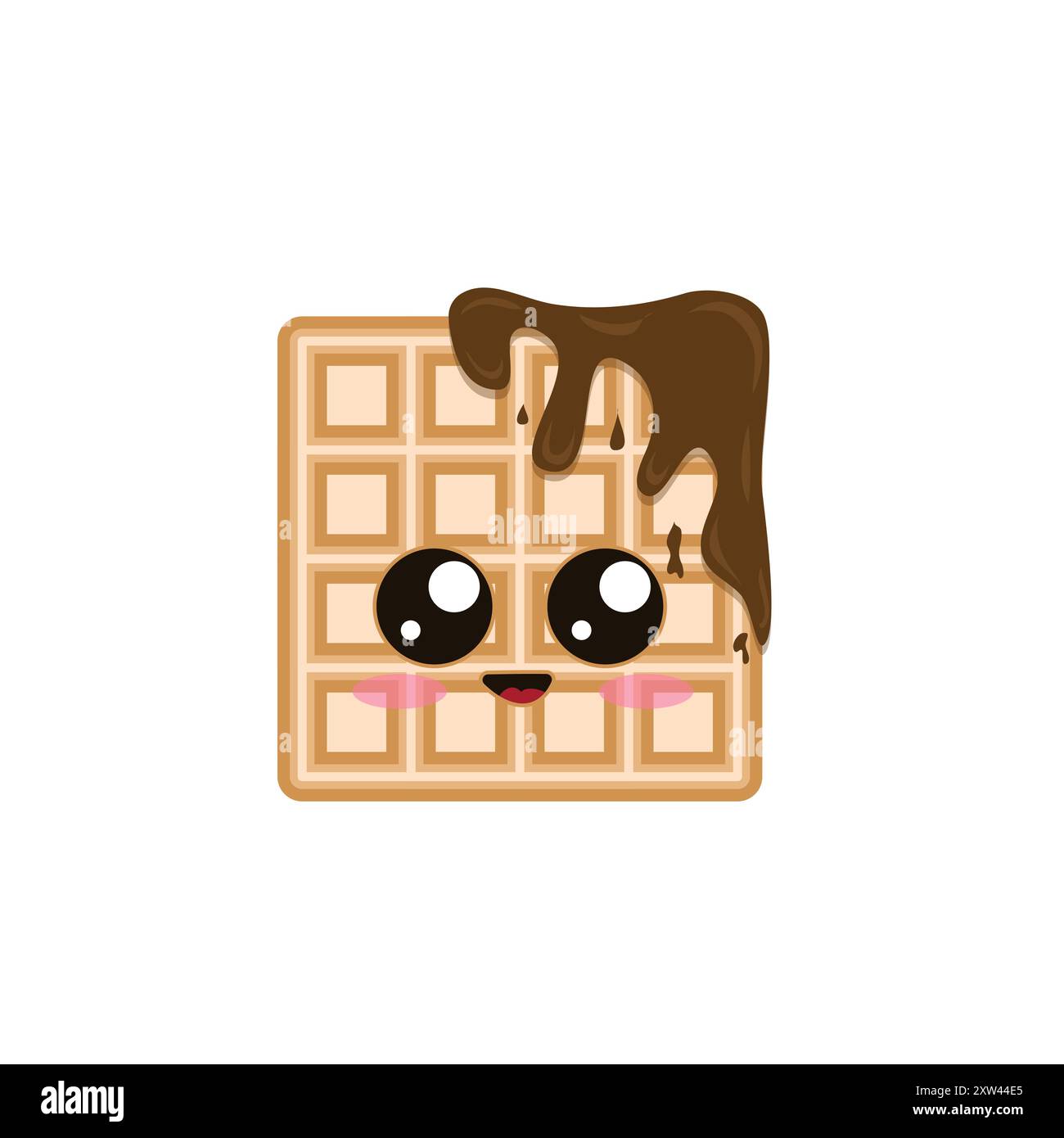 Cute Waffle Kawaii art Stock Vector Image & Art - Alamy