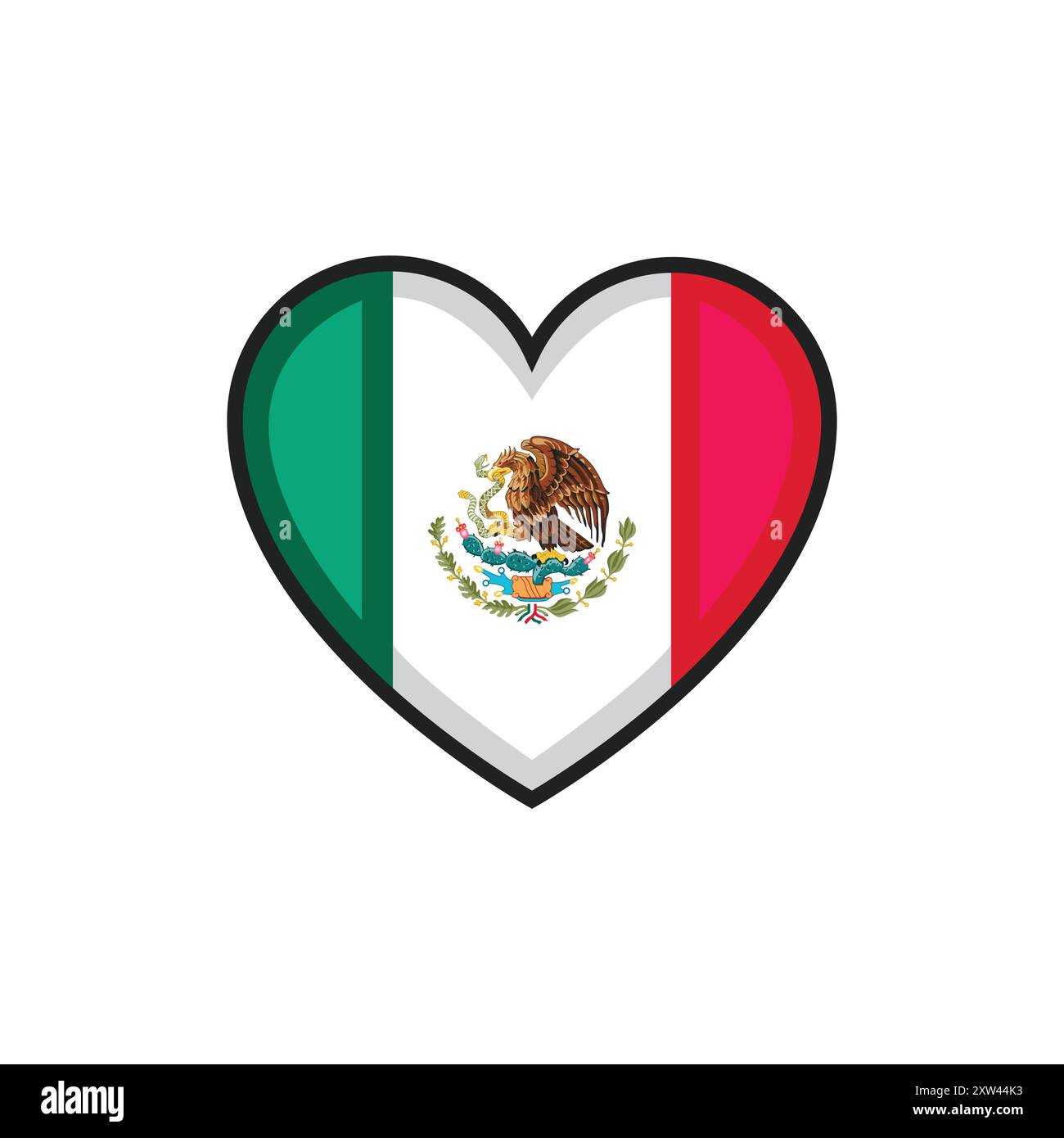 Mexican Heart Patriotic design Stock Vector Image & Art - Alamy