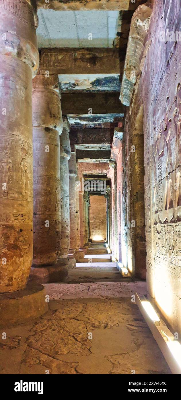 Atmospheric Inner hypostyle gallery leading to the seven chambers in ...