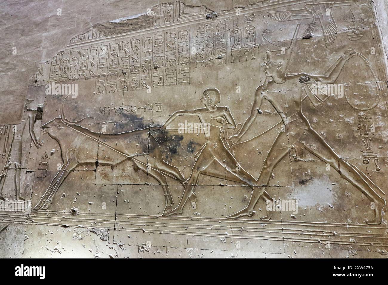 Famous bas relief of Pharoah Ramesses II teaching his son Merenptah to ...