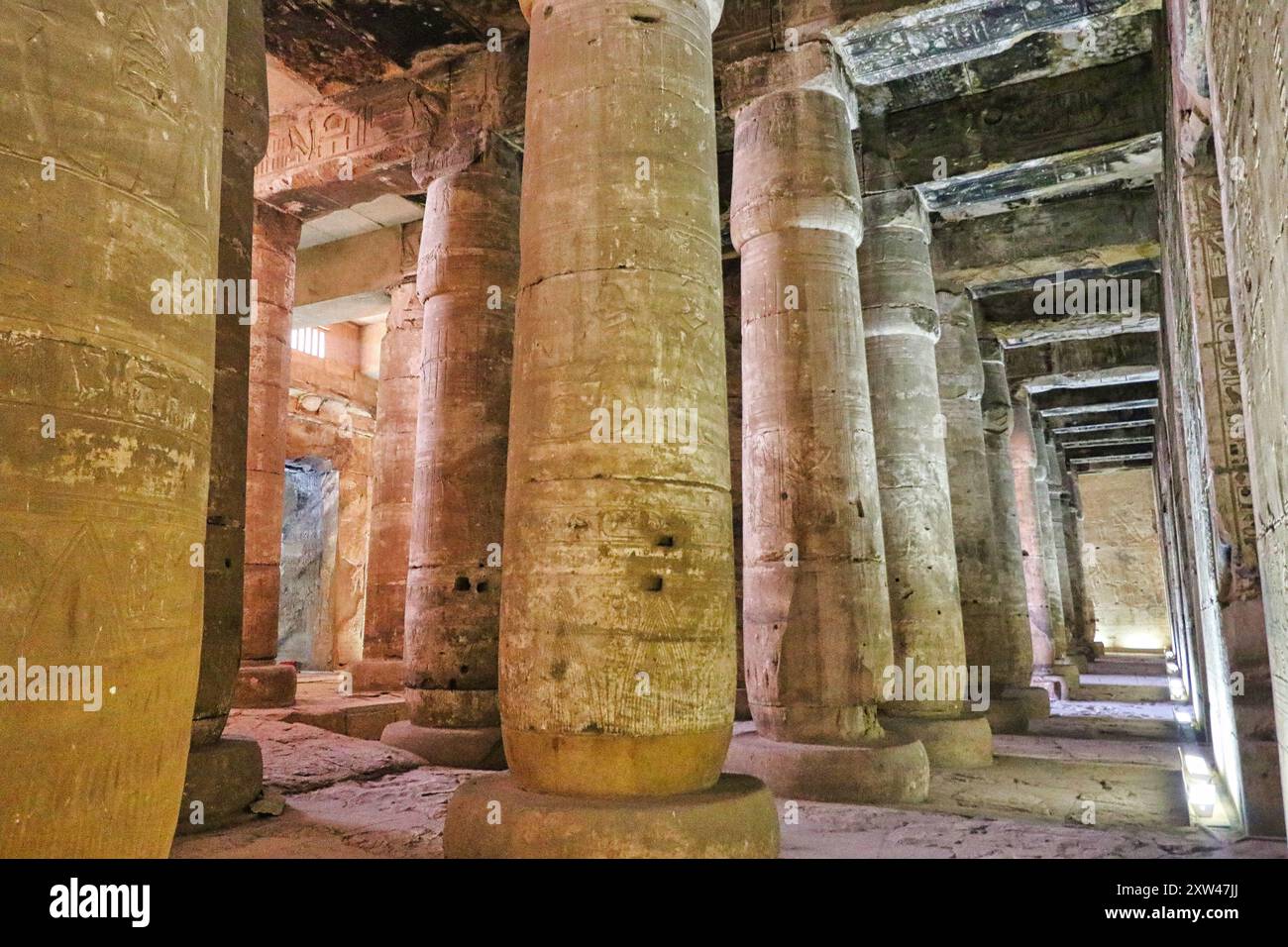 Atmospheric Inner hypostyle gallery leading to the seven chambers in ...