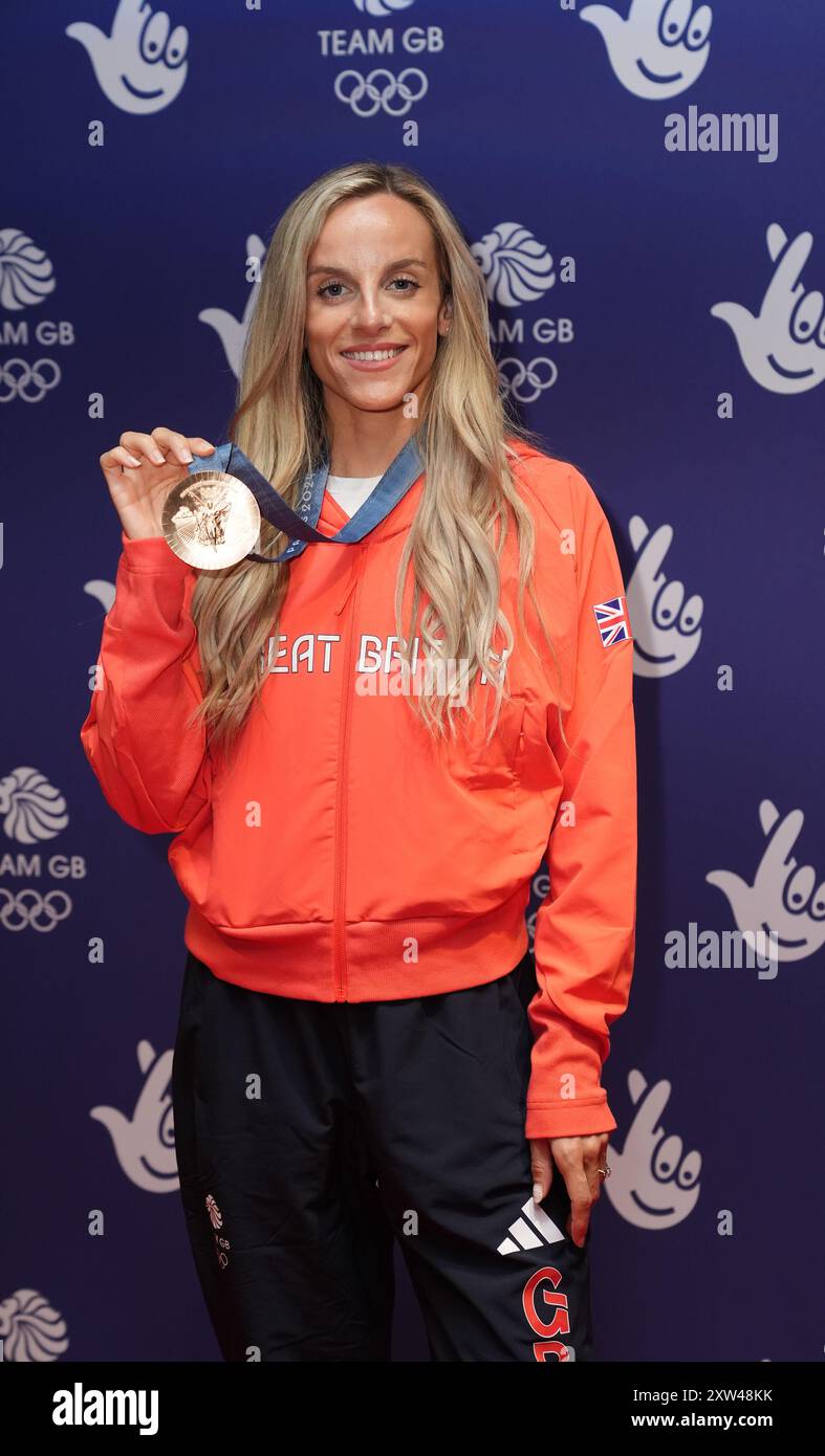 Georgia Bell with her bronze medal after the won in the Women's 1500m ...