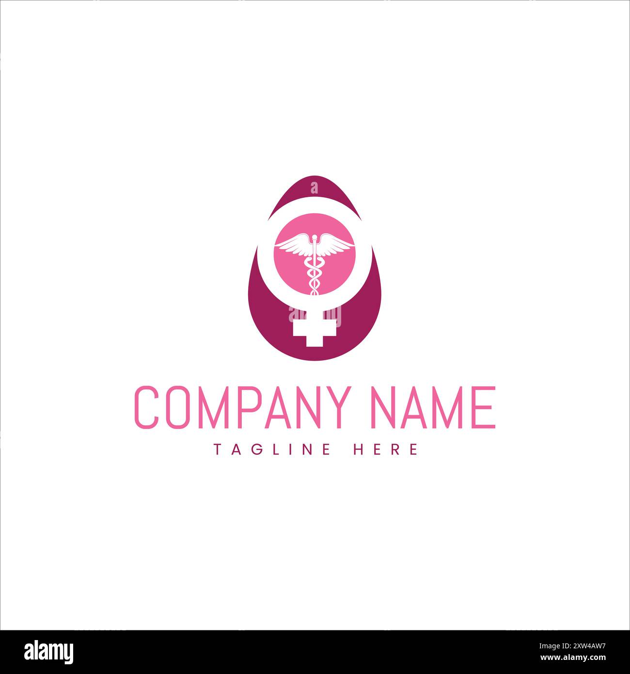 Female Doctor Logo, Female symbol, Feminine logo Stock Vector Image ...
