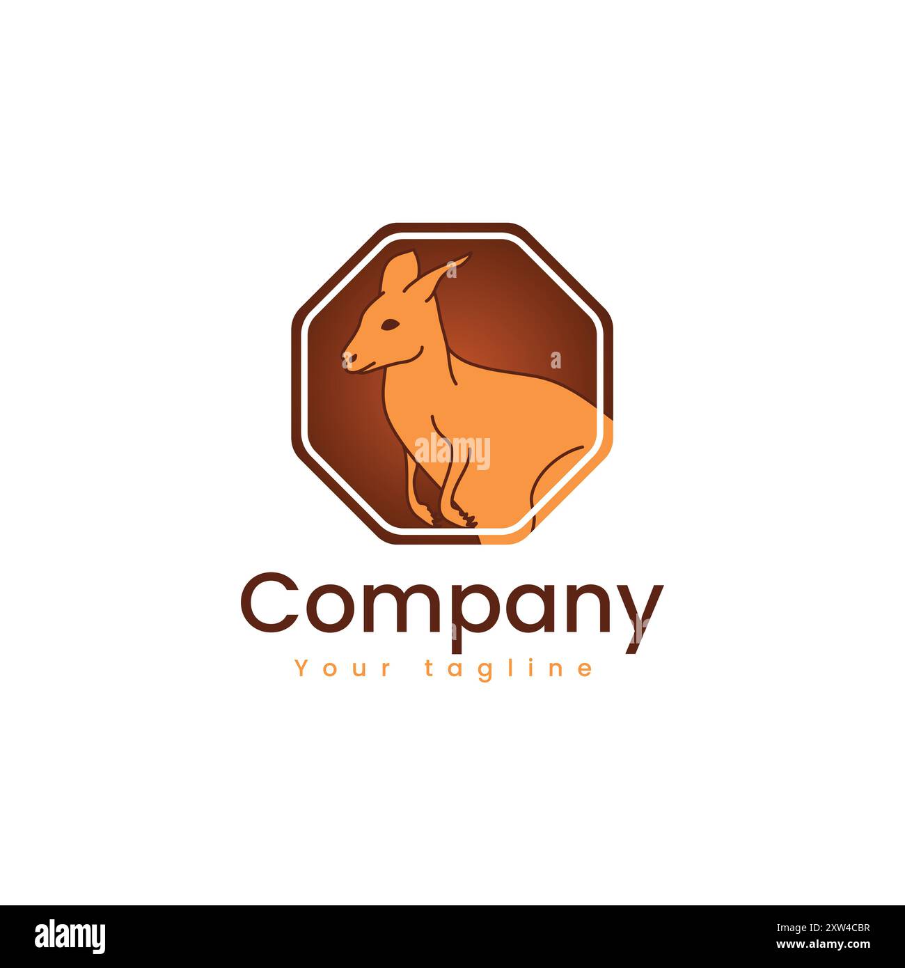 Animal Crest Logo Design - Distinguished Kangaroo Emblem for Premium ...