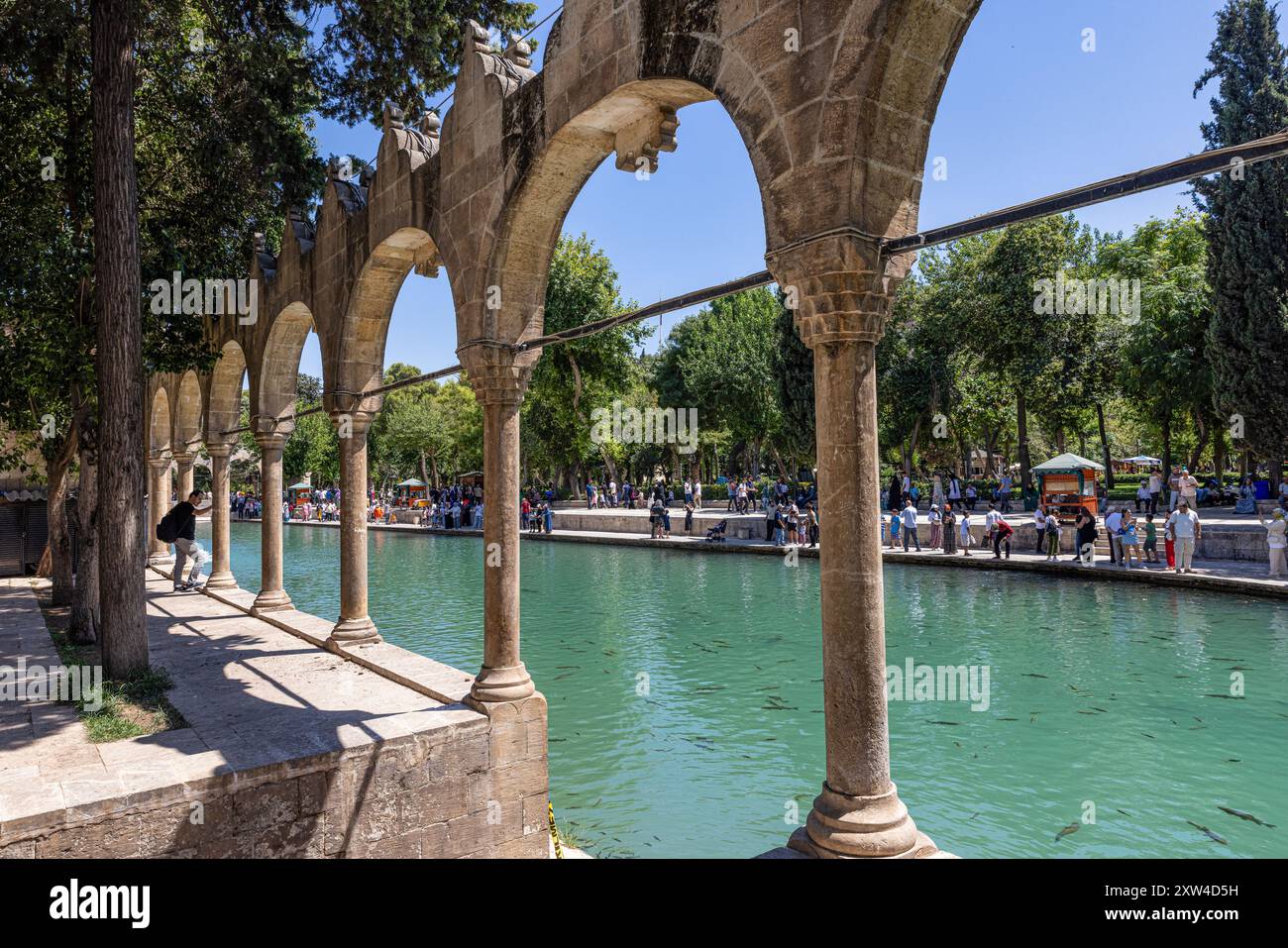 Sanliurfa, Turkey August 4, 2024; Balikligol (The Fish Lake in English ...