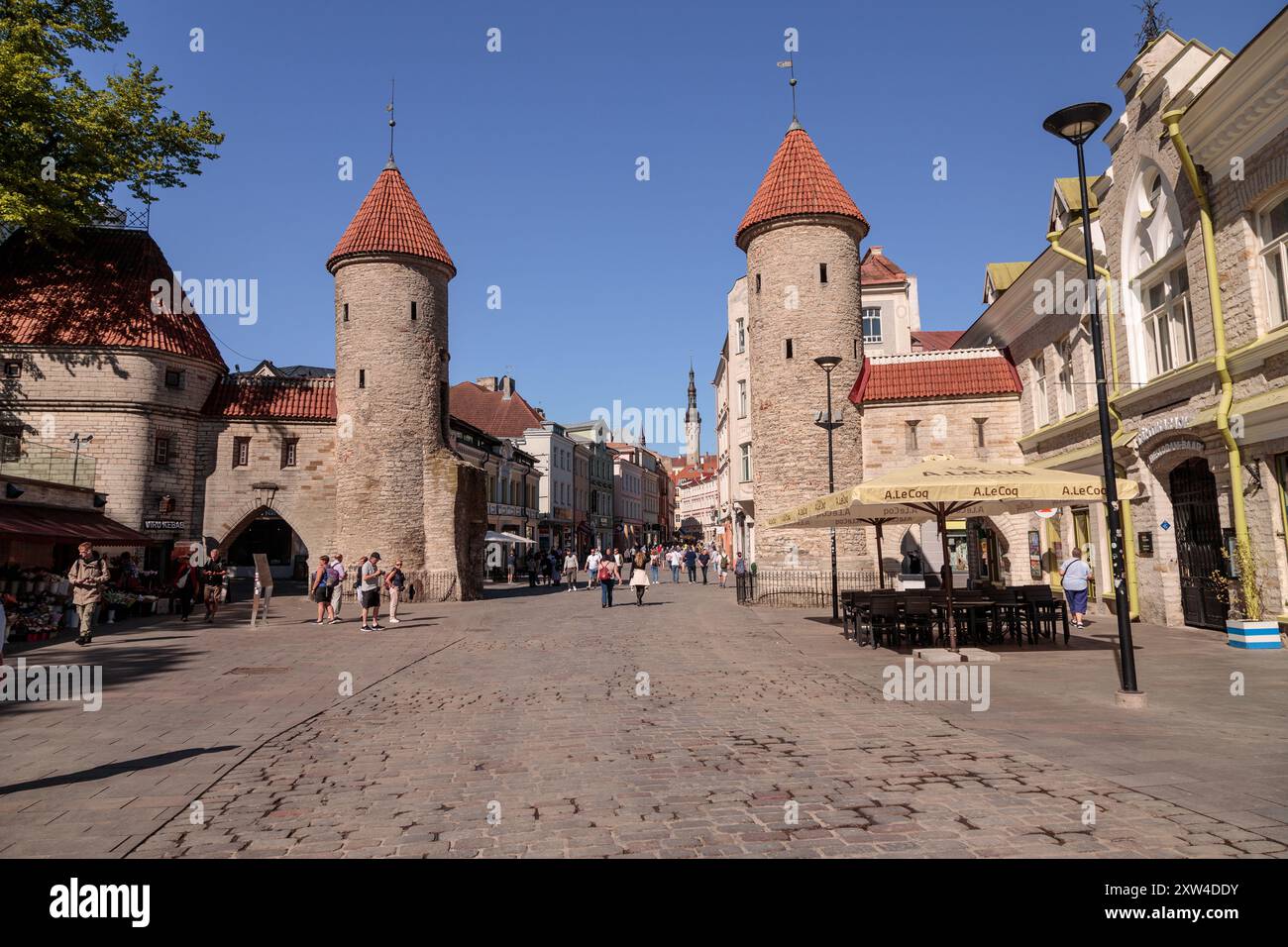 City walls and gate towers, Tallinn, Estonia Stock Photo - Alamy