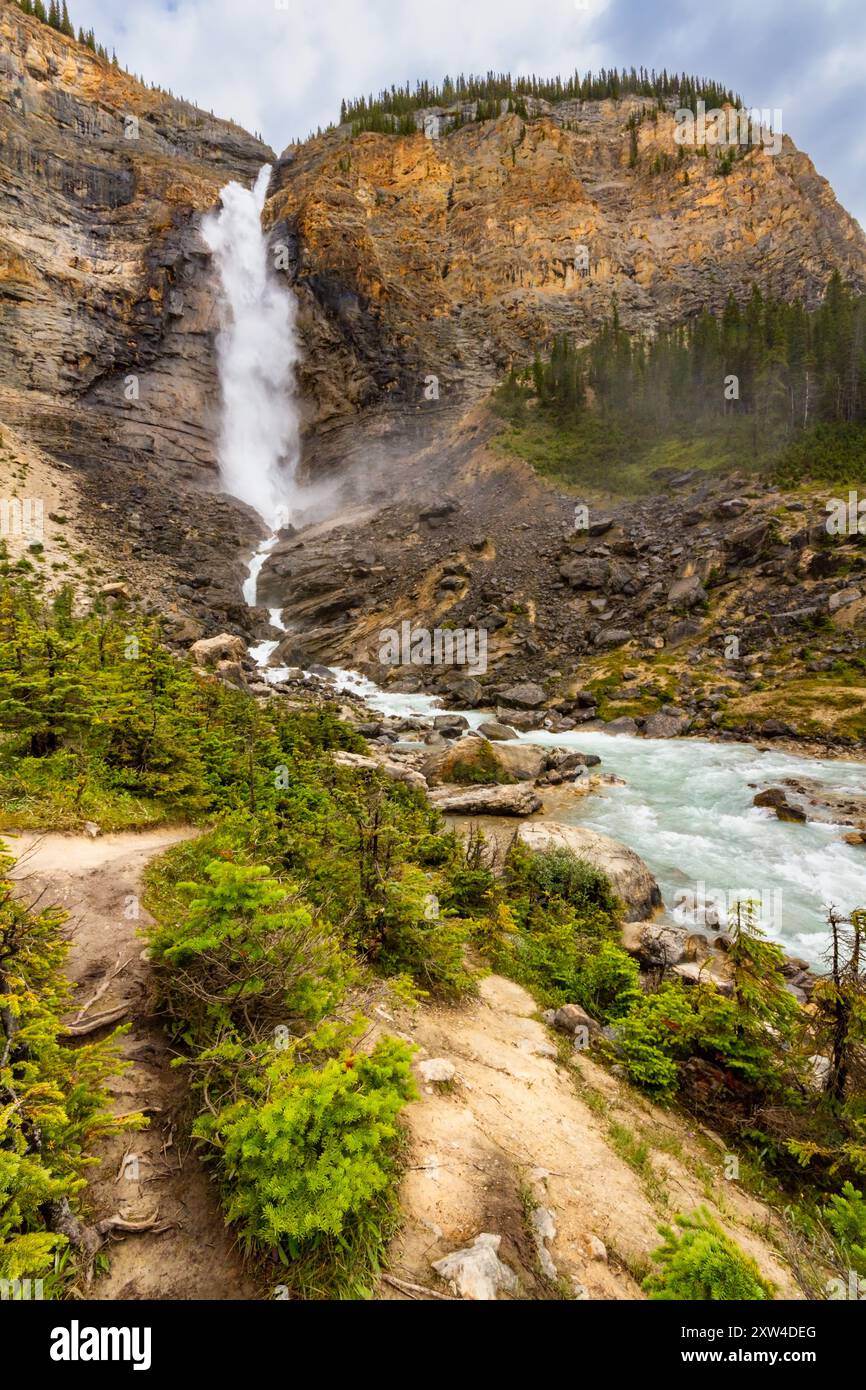 Waterfalls in the rocky mountains. Takakkaw Falls. Yoho National Park ...