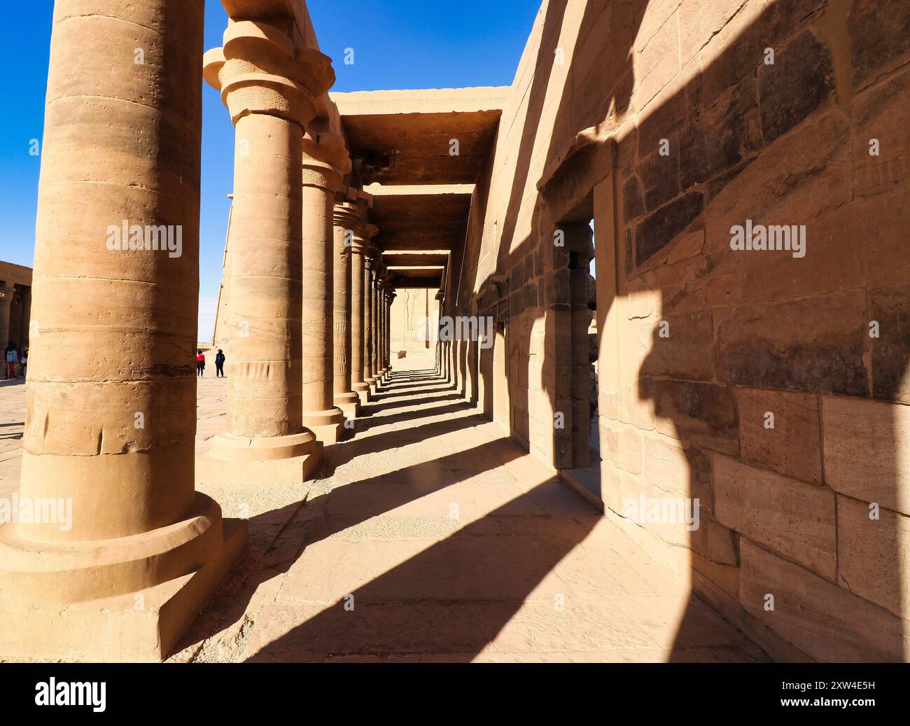 Spectacular collonade gallery in the outer courtyard in the afernoon ...