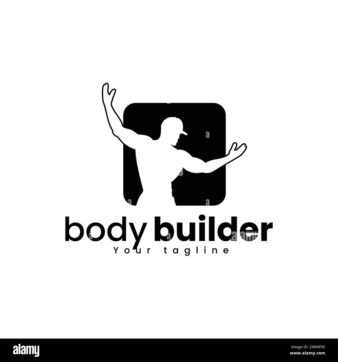 Bodybuilder logo hi-res stock photography and images - Alamy