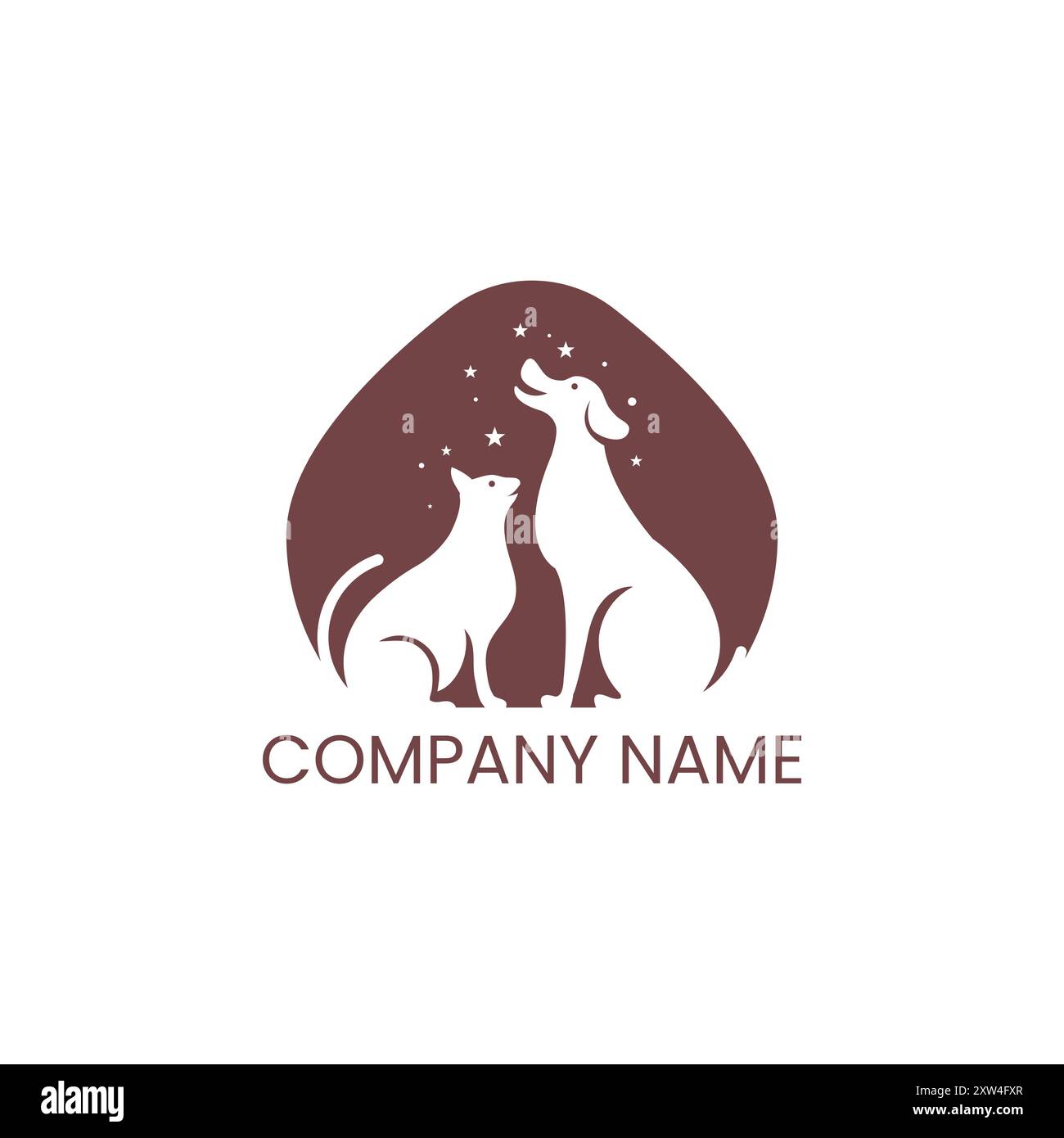 Playful dog logo hi-res stock photography and images - Alamy