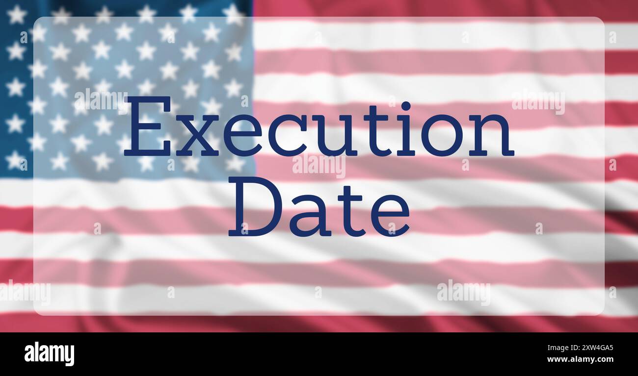 The Flag of The United States of America, overlaid with text reading ...