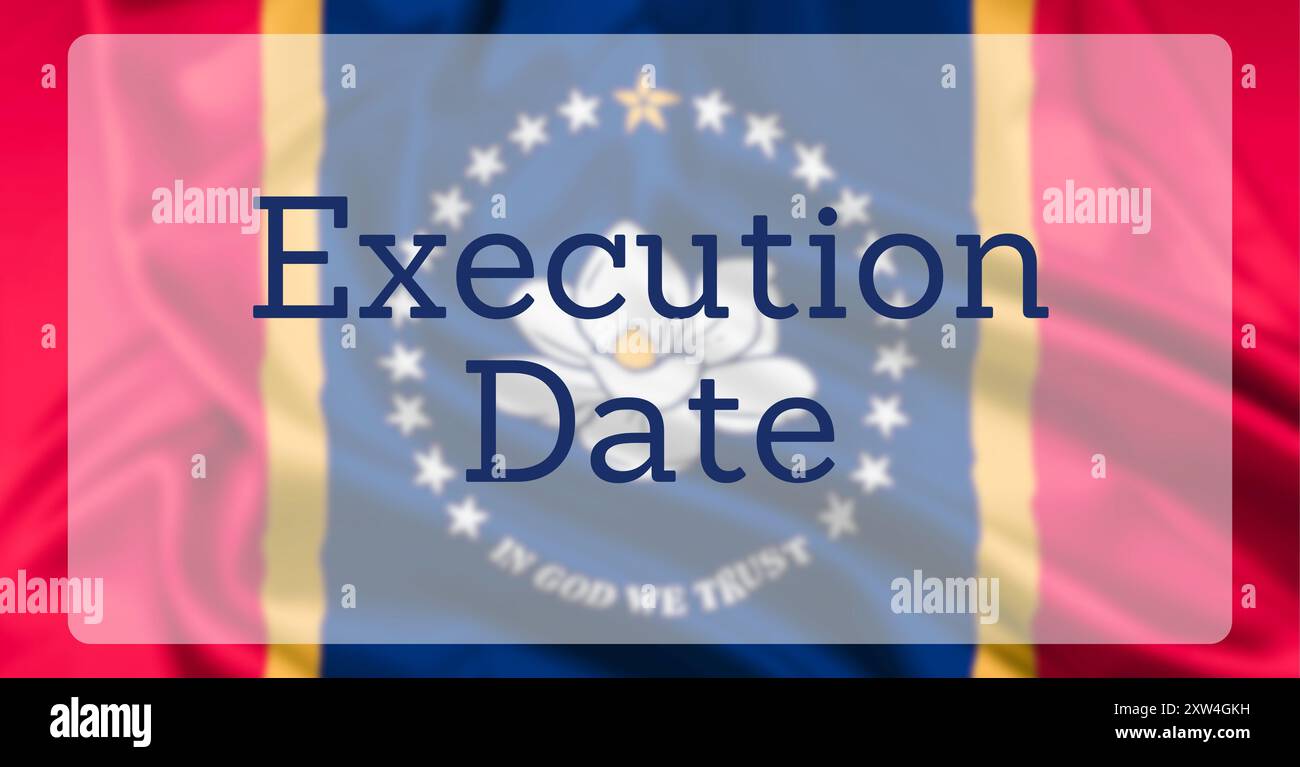 The Flag of The State of Mississippi, overlaid with text reading ...