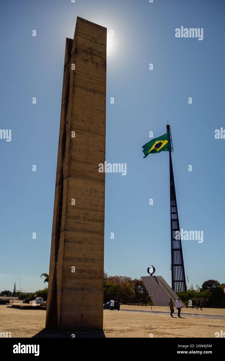 Brasilia, Brazil - Jul 22 2024: Three Powers square with the largest ...