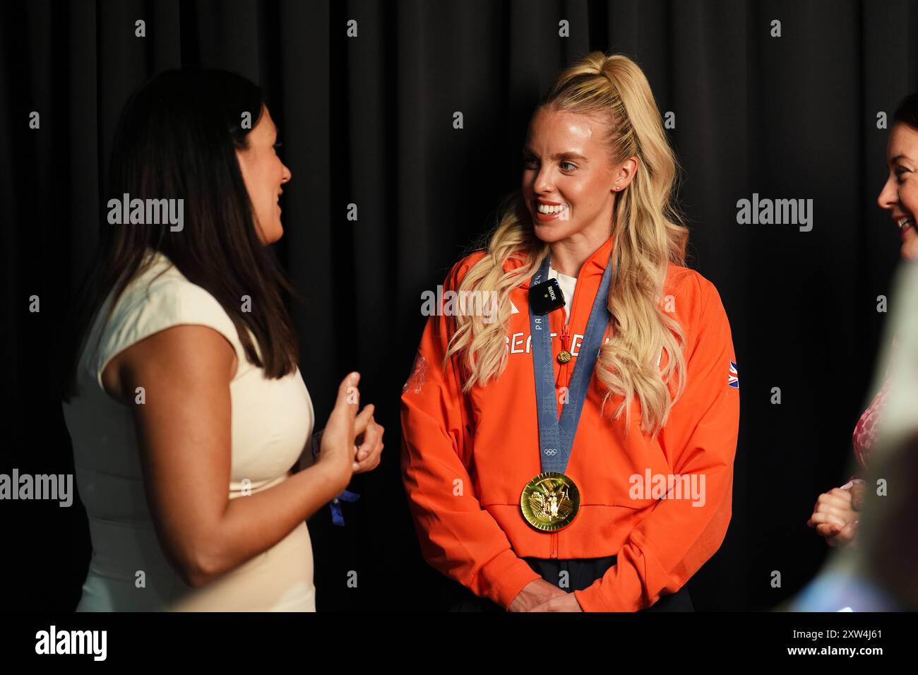 (left-right) Secretary of State for Culture, Media and Sport Lisa Nandy ...