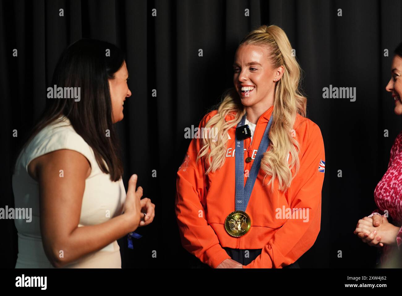 (left-right) Secretary of State for Culture, Media and Sport Lisa Nandy ...