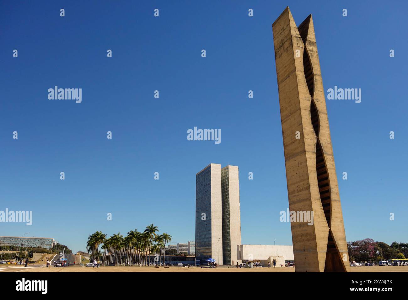 Brasilia, Brazil - Jul 22 2024: Three Powers square with government ...