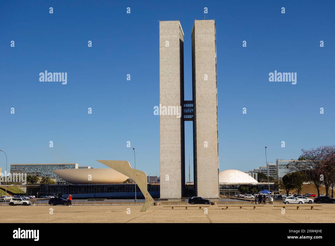 Brasilia, Brazil - Jul 22 2024: buildings of the National Congress ...