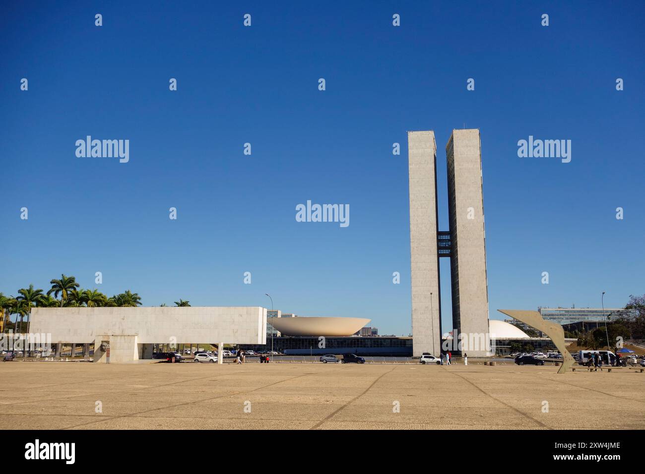 Brasilia, Brazil - Jul 22 2024: buildings of the National Congress ...