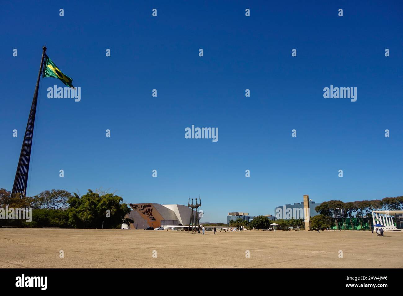 Brasilia, Brazil - Jul 22 2024: Three Powers square with the largest ...