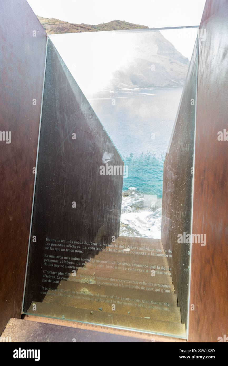 "Passages", 1990-94, by Dani Karavan, 1930-2021, memorial to Walter ...