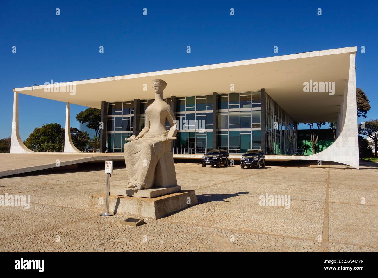 Brasilia, Brazil - Jul 22 2024: sculpture Justice in front of Supreme ...