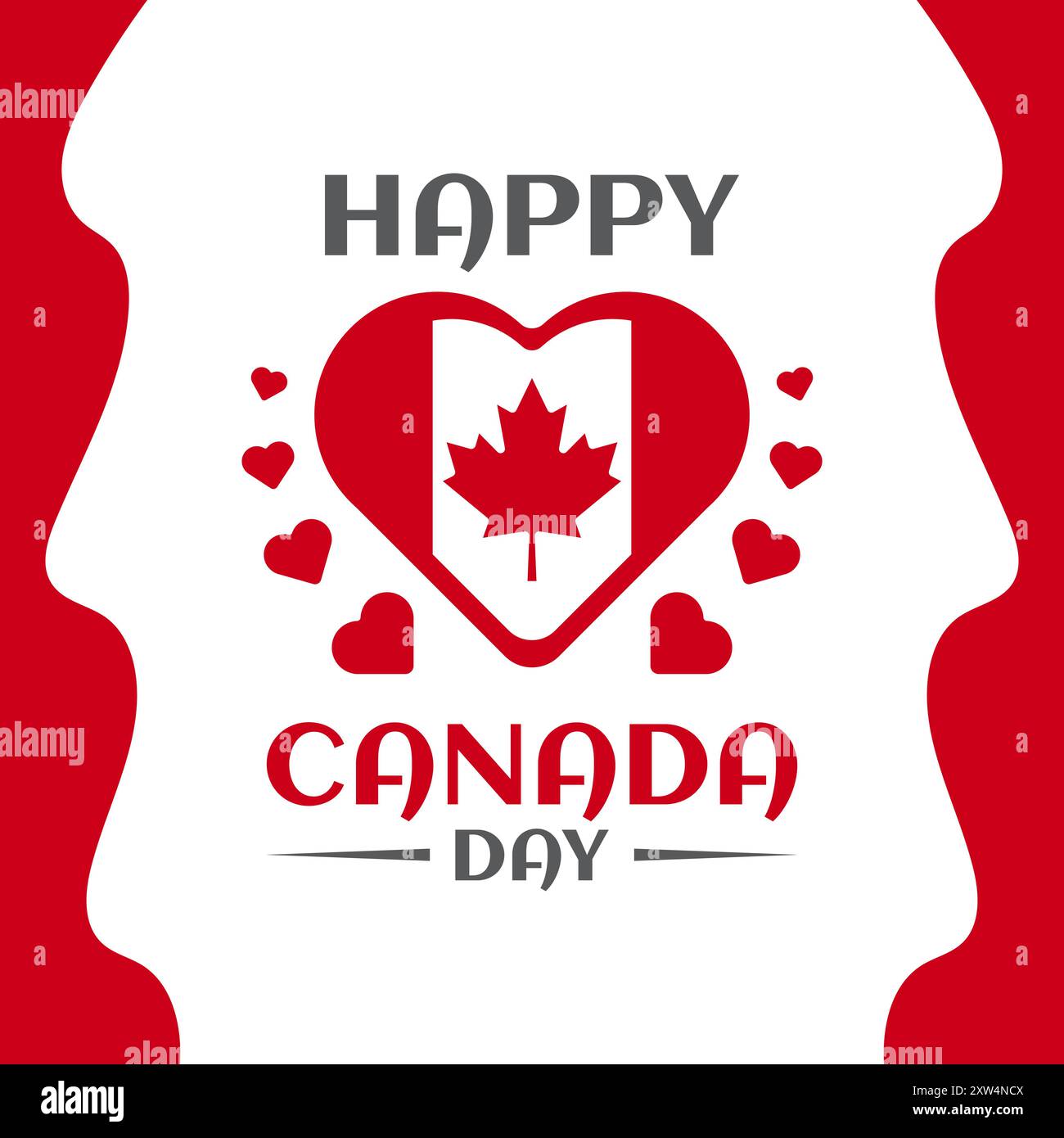 Happy Canada Day Poster, Social Media, Post, Template Stock Vector Image & Art - Alamy