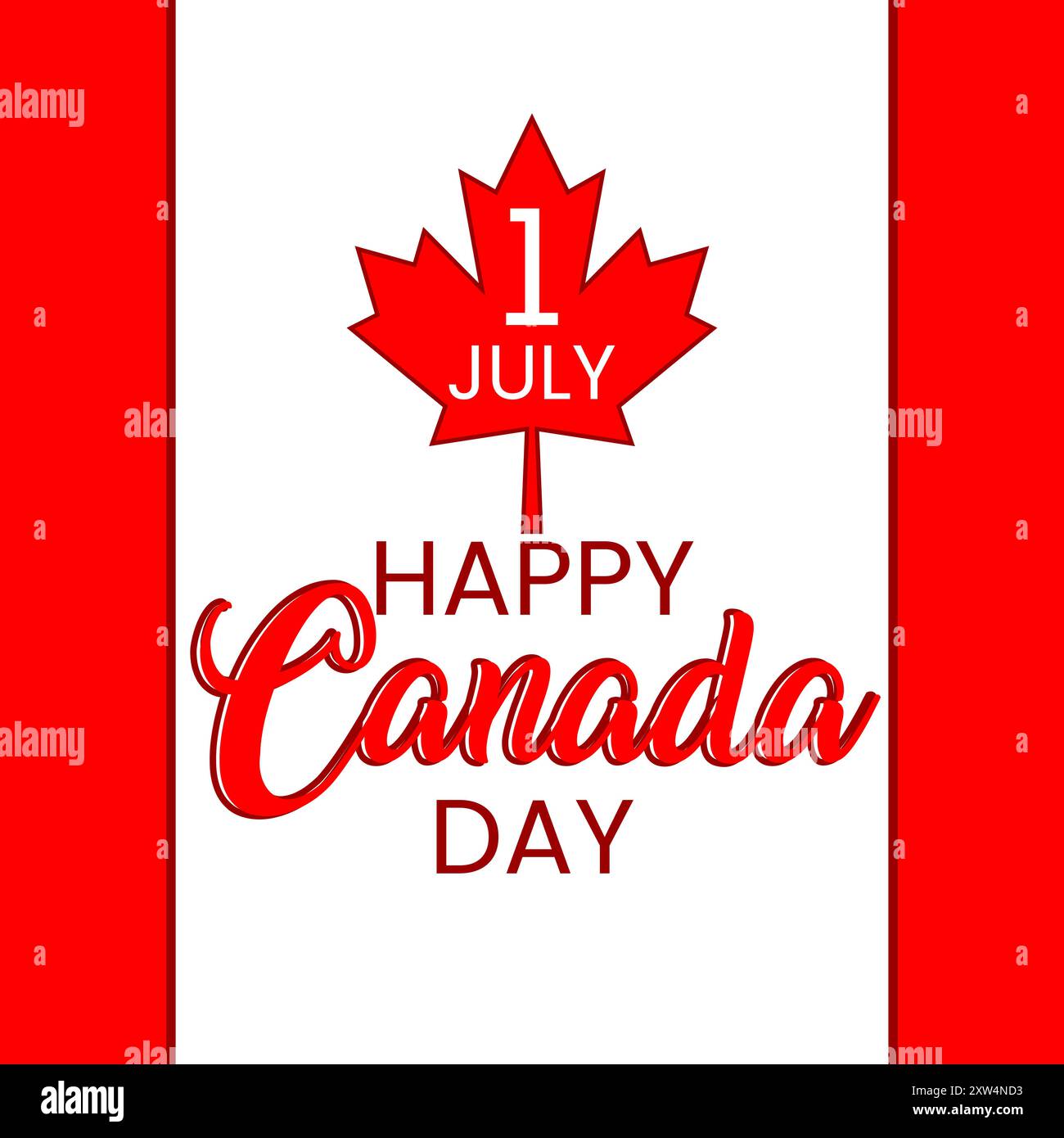 Happy Canada Day Poster, Social Media, Post, Template Stock Vector ...