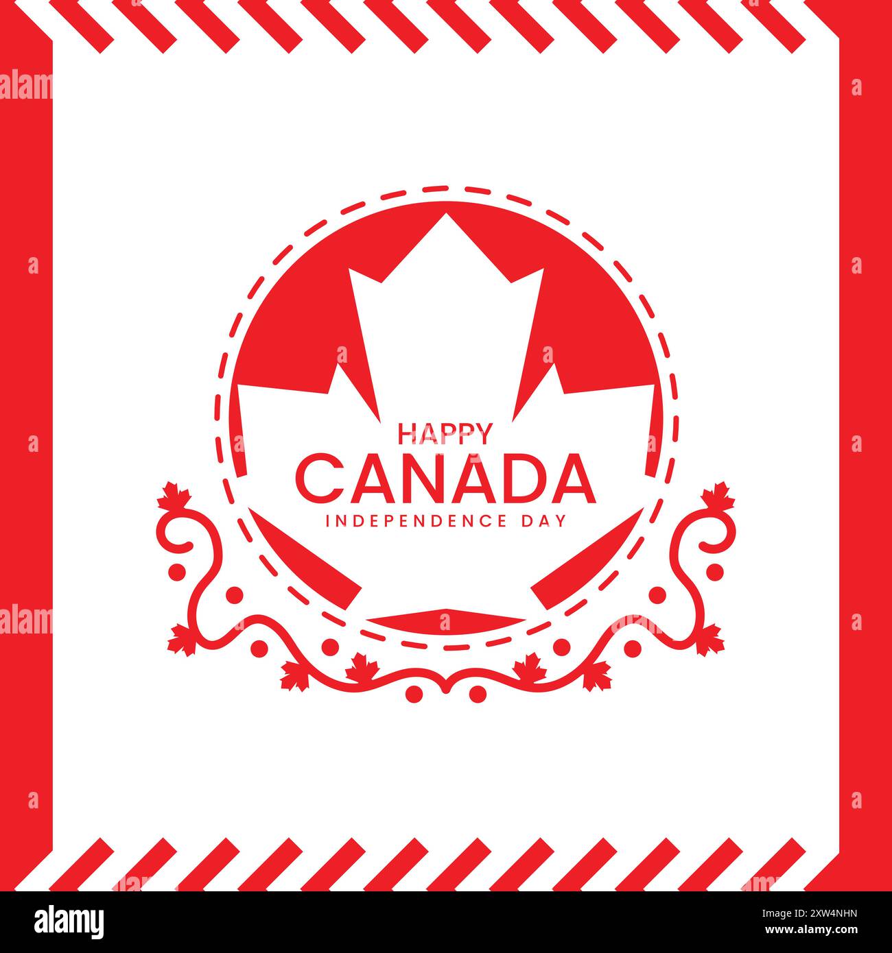 Happy Canada Day Poster, Social Media, Post, Template Stock Vector Image & Art - Alamy