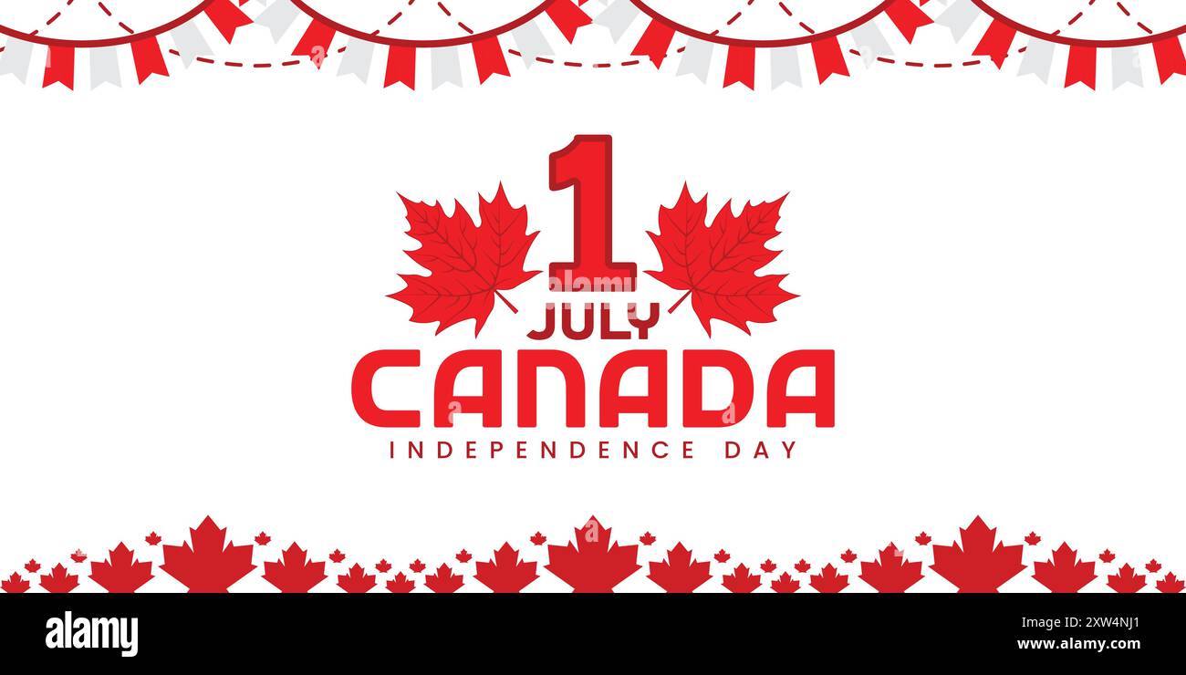 Happy Canada Day Banner Celebration Background Stock Vector Image & Art ...