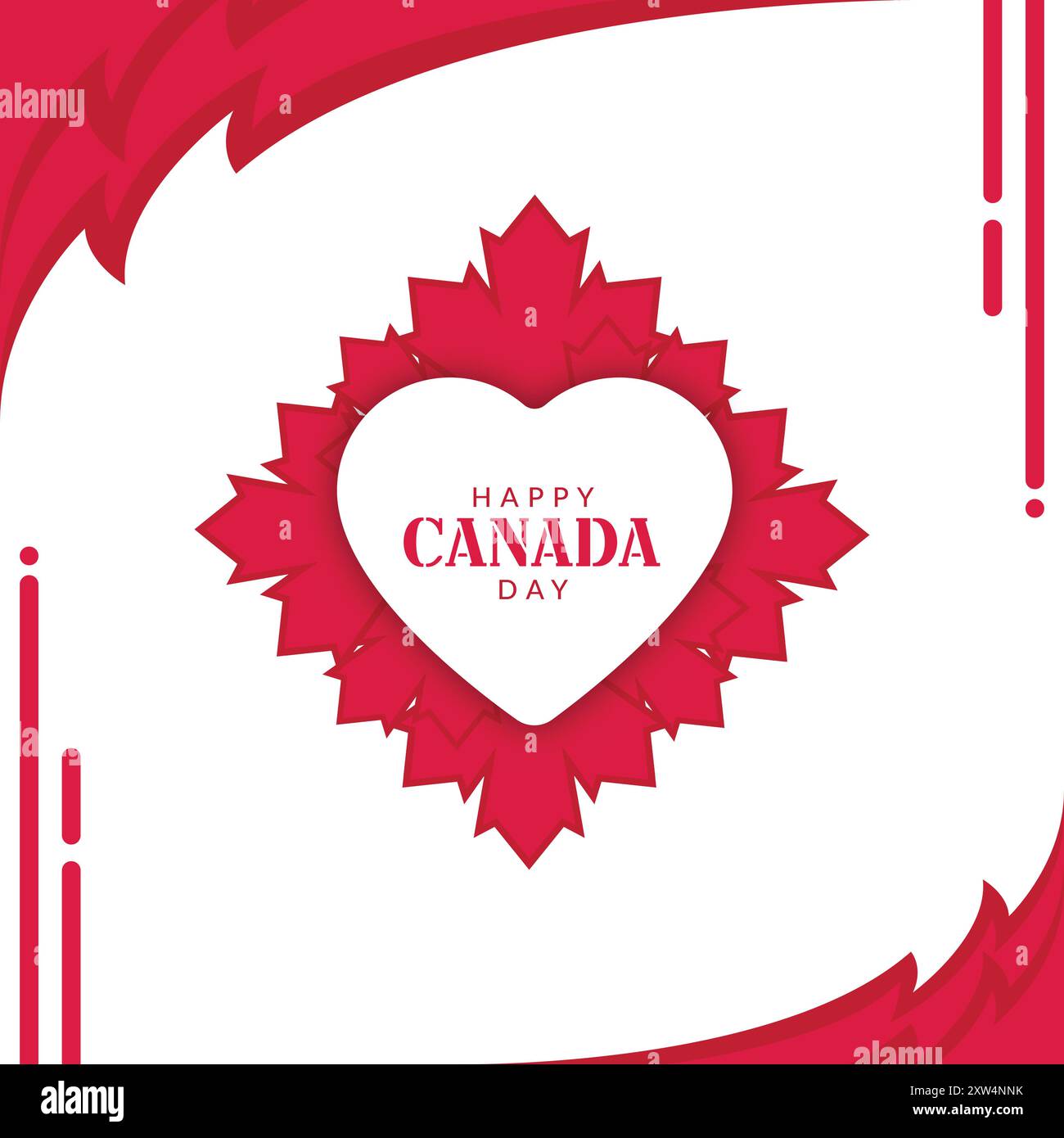 Happy Canada Day Poster, Social Media, Post, Template Stock Vector ...