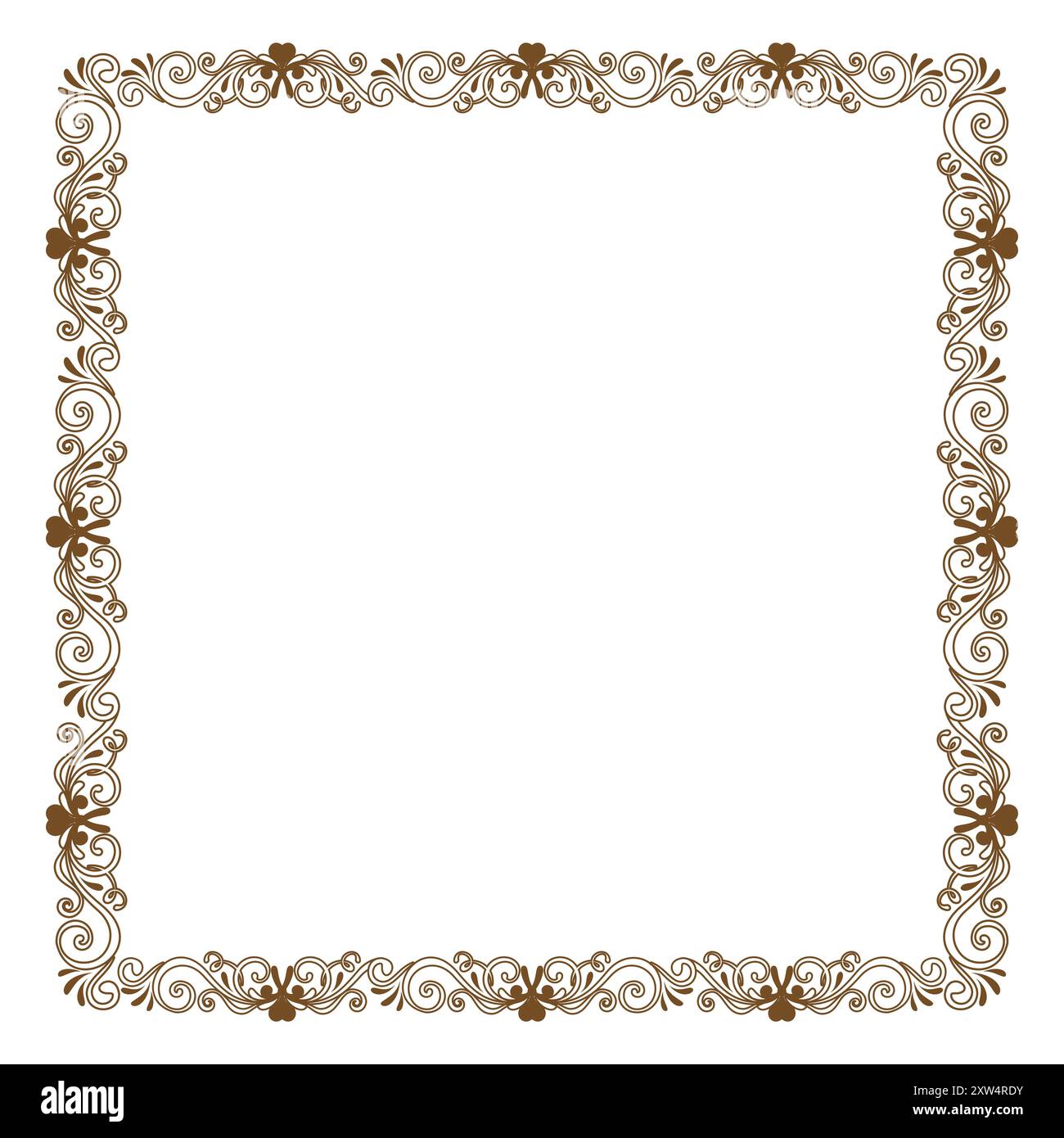 Silver wedding frame Stock Vector Images - Alamy