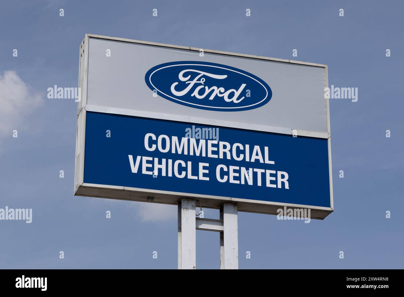 Milwaukee - August 14, 2024: Ford Truck Commercial Vehicle Center. Ford ...