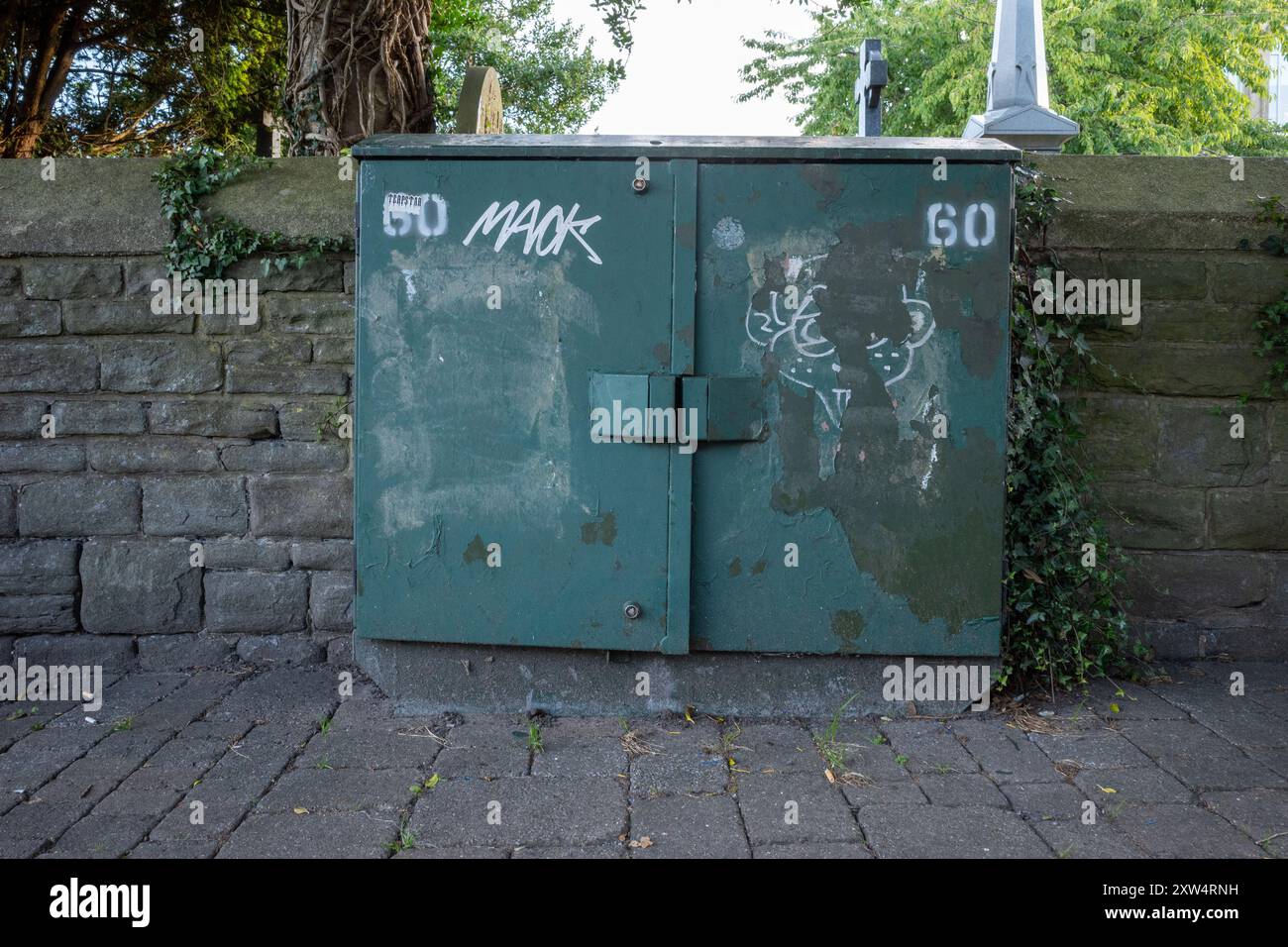 Green BT junction box Stock Photo - Alamy
