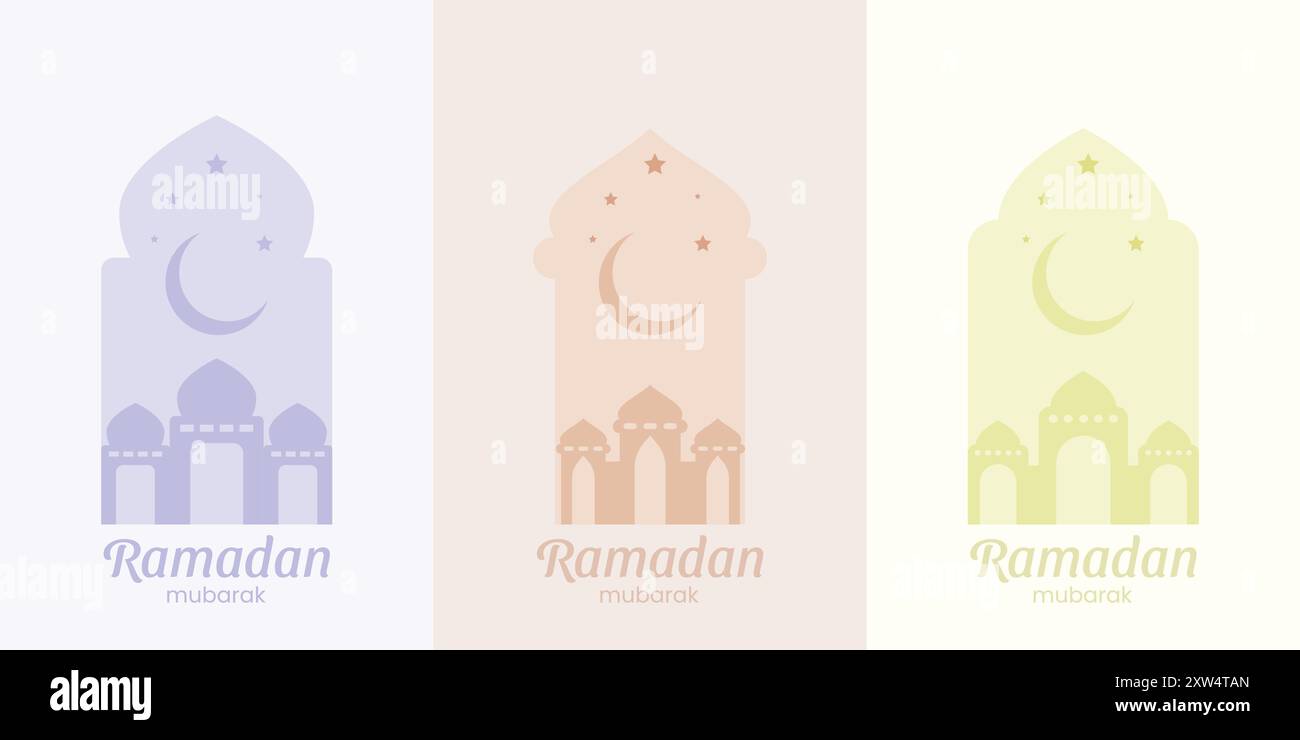 Ramadan mubarak calligraphy set Stock Vector Images - Alamy