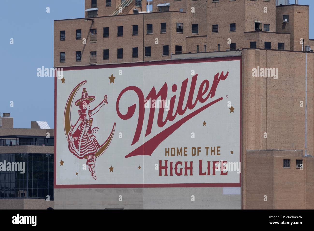 Milwaukee - August 14, 2024: Miller Brewing Complex where Miller Beer ...