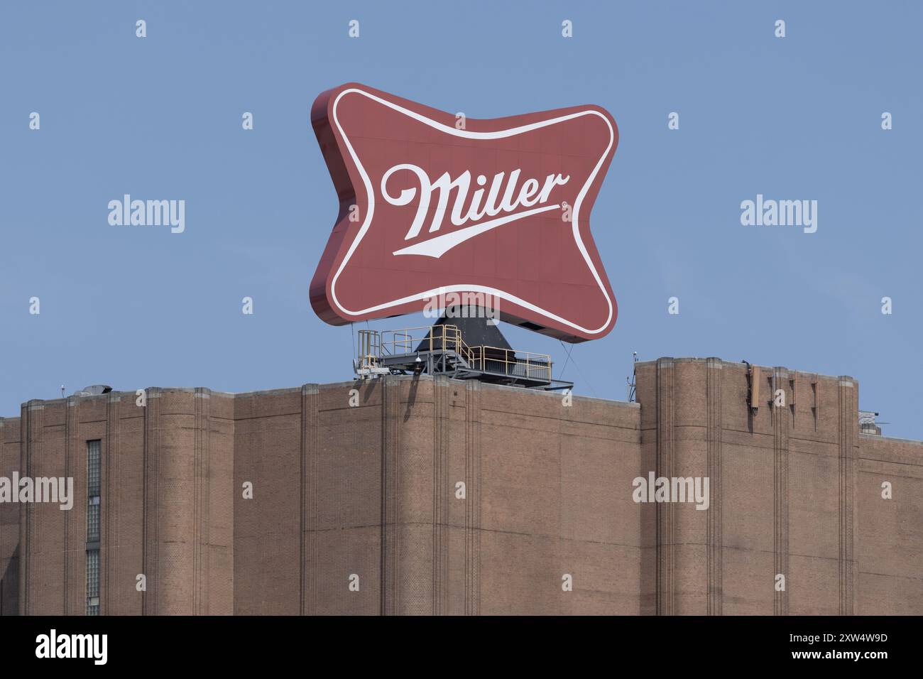 Milwaukee - August 14, 2024: Miller Brewing Complex where Miller Beer ...