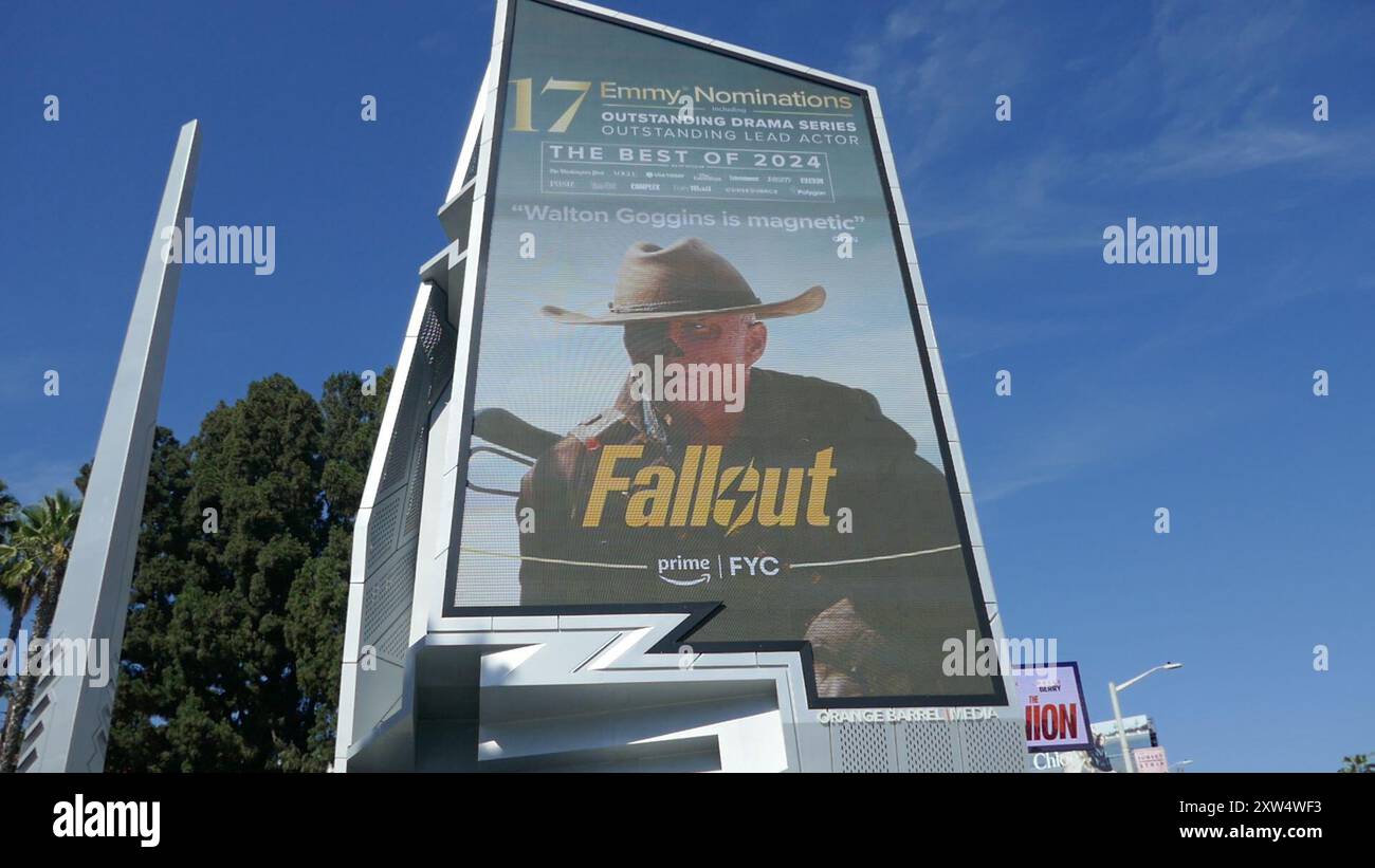 Los Angeles, California, USA 11th August 2024 Fallout FYC Billboard on ...