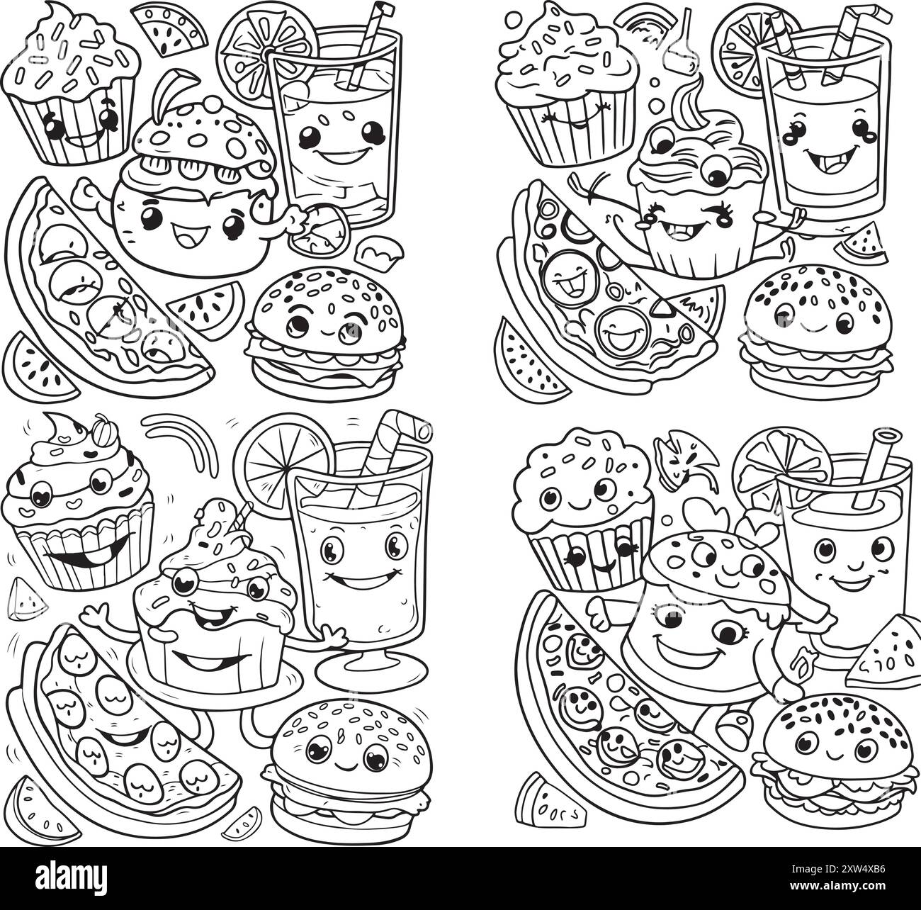 Food colouring coloring Stock Vector Images - Alamy