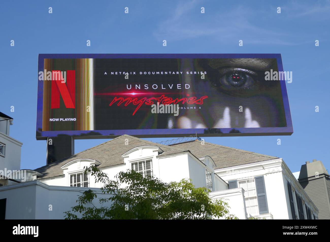 Los Angeles, California, USA 11th August 2024 Unsolved Mysteries Billboard on Sunset Blvd on ...