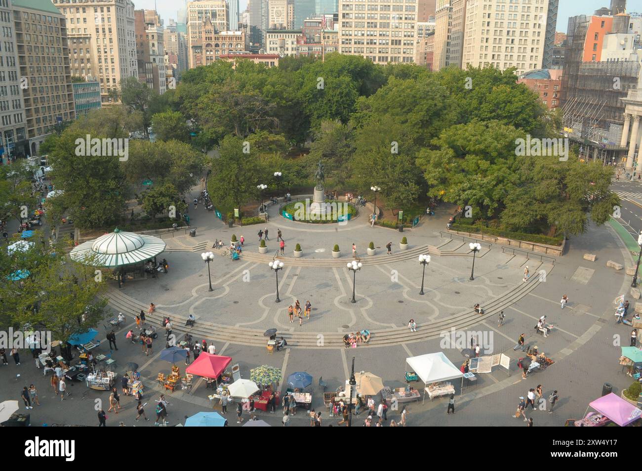 People are seen at the Union Square Park, Manhattan, New York City ...